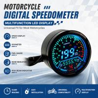 China Motorcycle Tachometer Speedometer LCD Fuel Level Gauge Voltmeter Gear Indicator Km/h MPH Display for sale