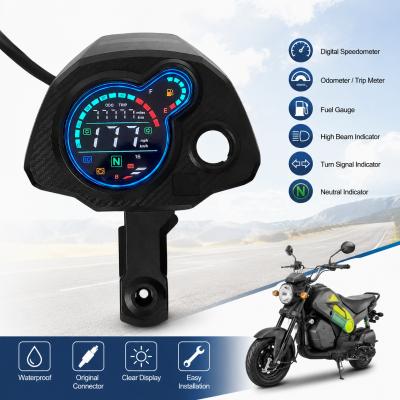 China Digital speedometer with LCD display for Honda Navi 110 motorcycles, featuring total mileage, voltage display, oil level detection, and turn signal indicators. for sale