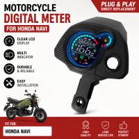 China Digital speedometer with LCD display for Honda Navi 110 motorcycles, featuring total mileage, voltage display, oil level detection, and turn signal indicators. for sale