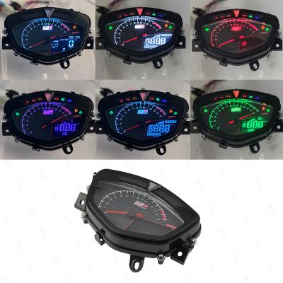 China Motorcycle odometer, motorcycle LCD RPM speedometer, motorcycle tachometer/multi-color display. For Y135 LC V1/Jupiter MX Sniper. for sale