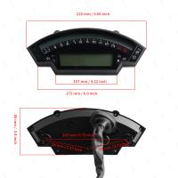 China Motorcycle LCD Digital Speedometer 14000 RPM Tachometer Odometer 6 Speed for Kawasaki ZX10R 2011-2016 for sale