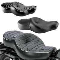 China Large One-Piece Motorcycle Seat Cushion Harley Davidson XL883N XL1200N 2004-2018 Comfort Leather Saddle for sale