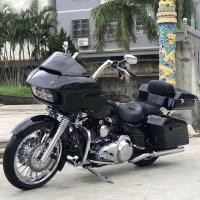China Black Synthetic Leather Motorcycle Backrest Chopped Razor Pack for Harley Tour Pak Road King Glide 2014-2023 for sale