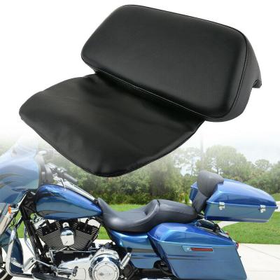 China Black Synthetic Leather Motorcycle Backrest Chopped Razor Pack for Harley Tour Pak Road King Glide 2014-2023 for sale