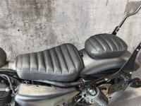 China Harley Sportster Forty Eight XL1200 883 72 48 Motorcycle Rear Passenger Seat Cushion Horizontal Ribbed Pillion Pad for sale