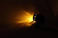 China 12V Motorcycle Aluminum Alloy LED Turn Signal Light Universal Amber Indicator for Harley Custom Bobber Black Chrome for sale