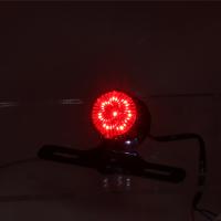 China LED Motorcycle Tail Light Rear Brake Light Turn Signal Harley Sportster Honda Bobber Chopper with License Plate Bracket for sale
