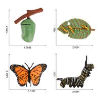 China Realistic 4 PCS Butterfly Animal Life Cycle Insect Growth Model Toys Party Favors Toy for Boys Girls Kids for sale
