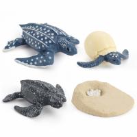 China 4 PCS Ocean Sea Marine Animal Model Figures Life Cycle Turtle Leatherback Figure for sale