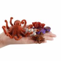 China v4 PCS Sea Marine Animal Figures Ocean Creatures Action Models Life Cycle Octopus Figure for sale