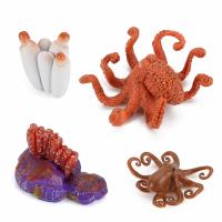 China v4 PCS Sea Marine Animal Figures Ocean Creatures Action Models Life Cycle Octopus Figure for sale