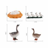 China 4 PCS Goose Farm Animal Life Cycle Model Figure Figurine Set Cake Toppers Learning Development Toys For Boys Girls Kids for sale