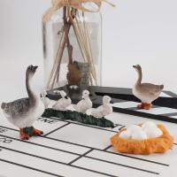 China 4 PCS Goose Farm Animal Life Cycle Model Figure Figurine Set Cake Toppers Learning Development Toys For Boys Girls Kids for sale