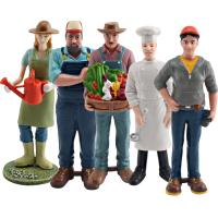 China 5 PCS People at Work Model Toy Pretend Professionals Figurines Career Figures Individually Hand-Painted People Toys for sale