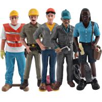 China 5 PCS People at Work Model Toy Pretend Professionals Figurines Career Figures Individually Hand-Painted People Toys for sale