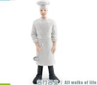 China People at Work Model Toy Chef Figure Pretend Professionals Figurines Career Figures  Toys for Boys Girls Kids for sale