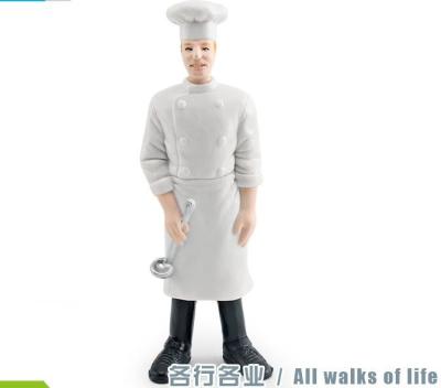 China People at Work Model Toy Chef Figure Pretend Professionals Figurines Career Figures  Toys for Boys Girls Kids for sale