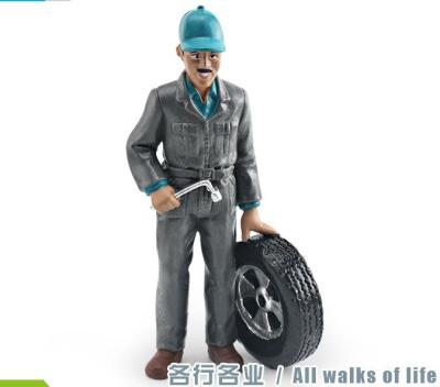 China People at Work Model Toy Maintainer Figure Pretend Professionals Figurines Career Figures  Toys for Boys Girls Kids for sale