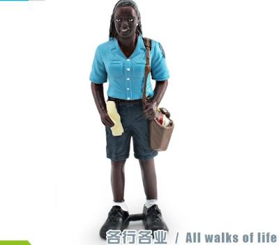 China People at Work Model Toy Postwoman Figure Pretend Professionals Figurines Career Figures  Toys for Boys Girls Kids for sale