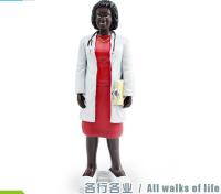 China People at Work Model Toy Woman Doctor Figure Pretend Professionals Figurines Career Figures  Toys for Boys Girls Kids for sale