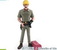 China People at Work Model Toy Electrician Figure Pretend Professionals Figurines Career Figures  Toys for Boys Girls Kids for sale