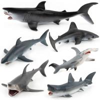 China 6 PCS Great White Shark Model Toy Desktop Decoration Collection Party Favors Toys for Boys Girls Kids for sale