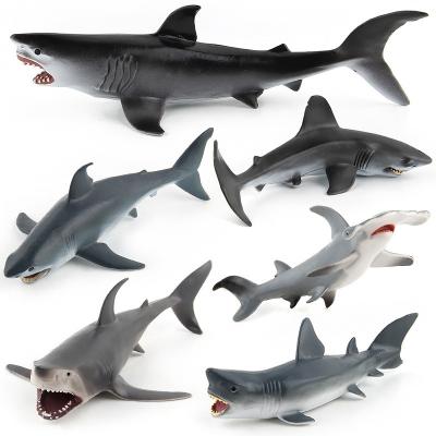 China 6 PCS Great White Shark Model Toy Desktop Decoration Collection Party Favors Toys for Boys Girls Kids for sale