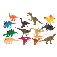 China Realistic Multi Colored Jurassic Age Figure Toy 13 PCS Mini Dinosaur Figure Set Hand Painted for sale