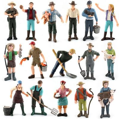 China 16 PCS People at Work Model Toy Pretend Professionals Figurines Career Figures Individually Hand-Painted People Toys for sale