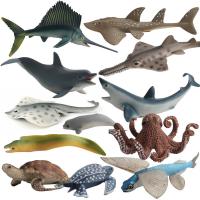 China Plastic Sea Animal Figure Toy Set with Shark Dolphin Octopus Turtle Realistic Details ASTM F963 Compliant for sale