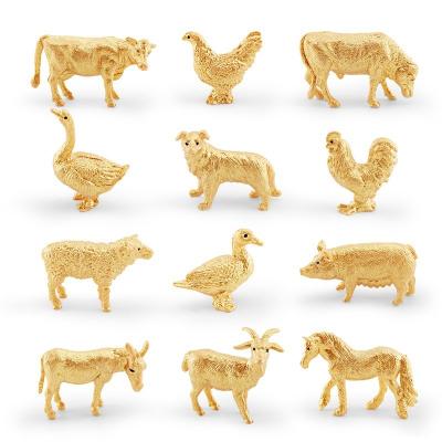 China 12-Piece Miniature Farm Animal Figurine Set for sale