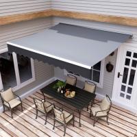 China Manual Sun Protection Arm Awning with PU Coated Sail Finishing and Crank Handle System for sale