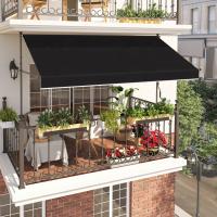 China Manual Operation Balcony Clamp Awning 300cm Wide with Hand Crank and Height Adjustable for sale