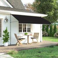 China Manual Operation Balcony Clamp Awning 300cm Wide with Hand Crank and Height Adjustable for sale