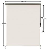China Balcony Sun and Privacy Protection Hand Crank Mechanism Vertical Outdoor Roller Blind for sale