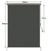 China UV Protection Drop Awning with Hand-cranked Box for Balcony and Patio Vertical Awning for sale