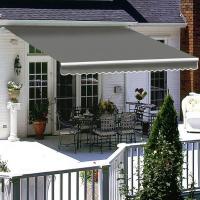 China Wall Bracket 3x2m Retractable Manual Awning Window Door Sun Shade Canopy with Fittings and Crank Handle for sale