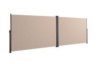 China 160*600cm Double Retractable Vertical Wind Screen Privacy Divider with Aluminum Frame for sale