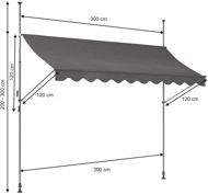 China Polyester Fabric Balcony Manual Gearbox Awning with Gray Frame and Anti-UV Treatment for sale