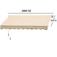China Courtyard Balcony Shop Awnings with Manual Crank Handle and PU Coated Sail Finishing for sale