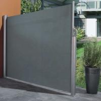 China Retractable Side Awning for Outdoor Patio Grey Polyester Sail Material Privacy Walls for sale