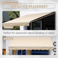 China Courtyard Balcony Shop Awnings with Manual Crank Handle and PU Coated Sail Finishing for sale