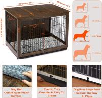 China Double Door Wooden Dog Crates in Modern Style 81*55*67cm for Home Decorative Furniture for sale