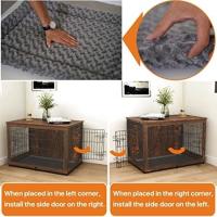 China Double Door Wooden Dog Crates in Modern Style 81*55*67cm for Home Decorative Furniture for sale