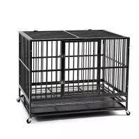 China Black 38 Inch Heavy Duty Pet Cage for Large and Medium-Sized Dogs Stylish Design for sale