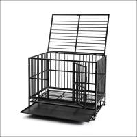 China Black 38 Inch Heavy Duty Pet Cage for Large and Medium-Sized Dogs Stylish Design for sale