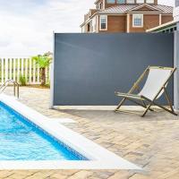 China Retractable Aluminum Housing and Support for 160*300cm Polyester Fabric Lateral Sunshade for sale