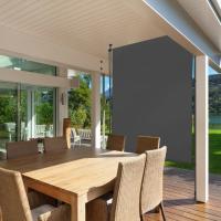 China Outdoor 120 x 270 cm Polyester Sail Extendable Opaque Vertical Awning with Hand Crank for sale