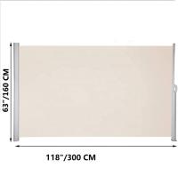 China Aluminium Extendable Sun Protection Screen for Balcony Patio and Garden 160*300cm for sale