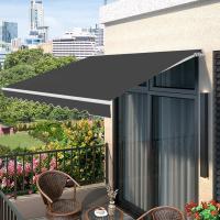 China Balcony Privacy Screen Awnings with Powder Coated Sail Finishing and Retractable Arm for sale